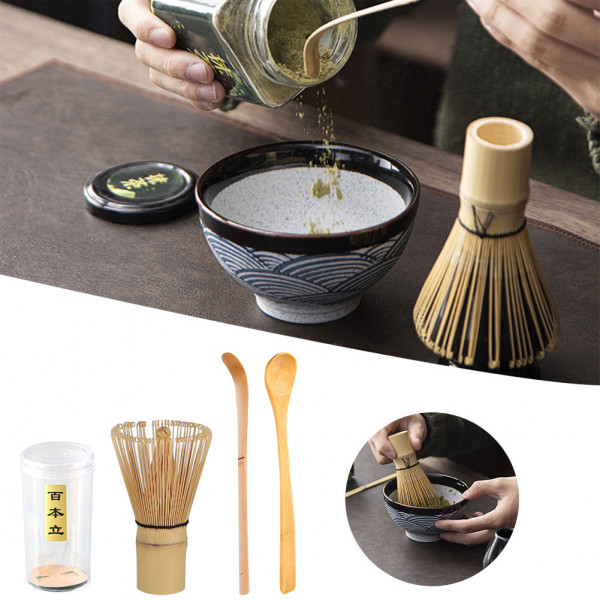 Bamboo Matcha Whisk Set, Matcha Scoop - PureGusto